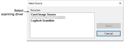 Select source